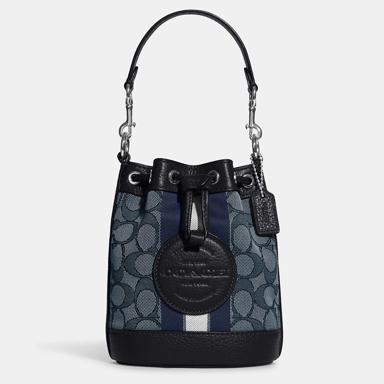 Túi Coach Mini Dempsey Bucket Bag In Signature Jacquard With Stripe And ...