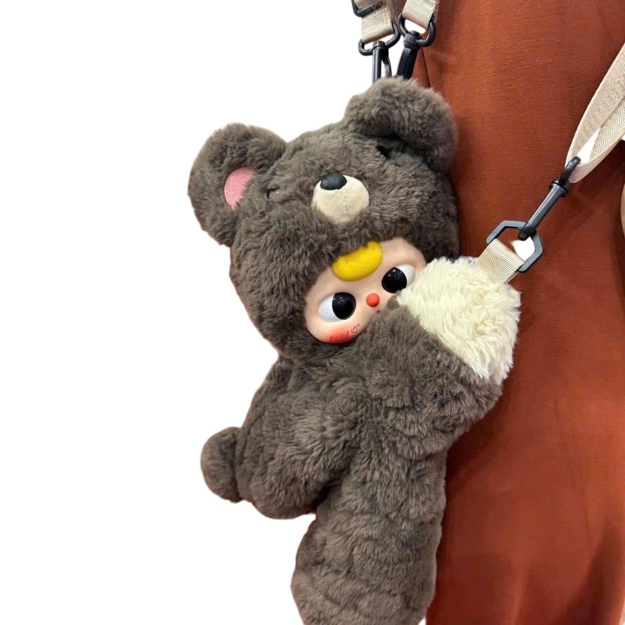 Ba lô nâu Gấu Bông Baby Three